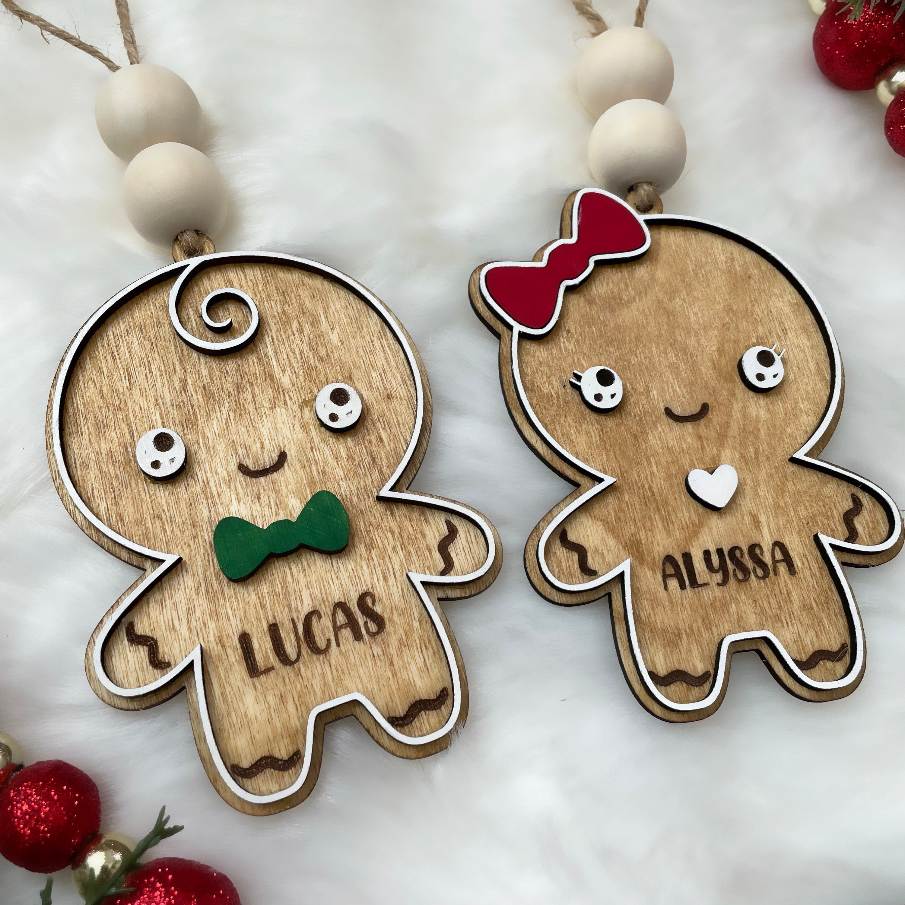Personalized Gingerbread Cookie Christmas Ornament Custom Gingerbread ...