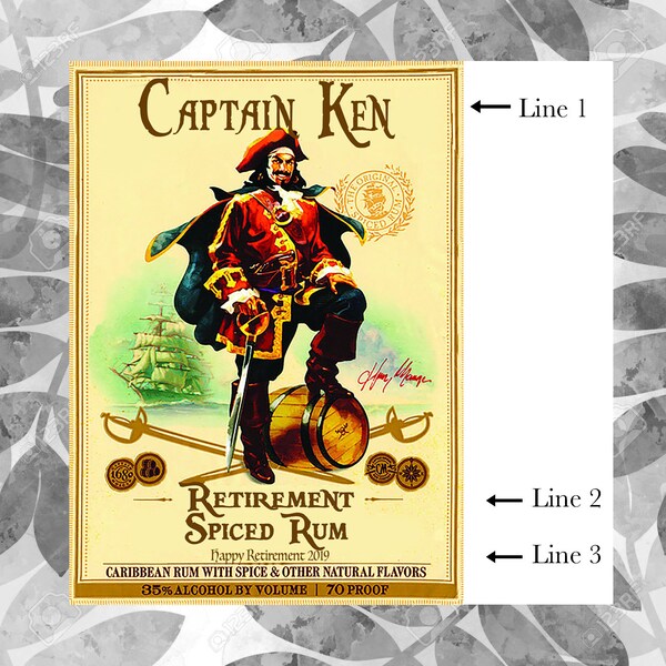 Captain Morgan Custom Label - Etsy