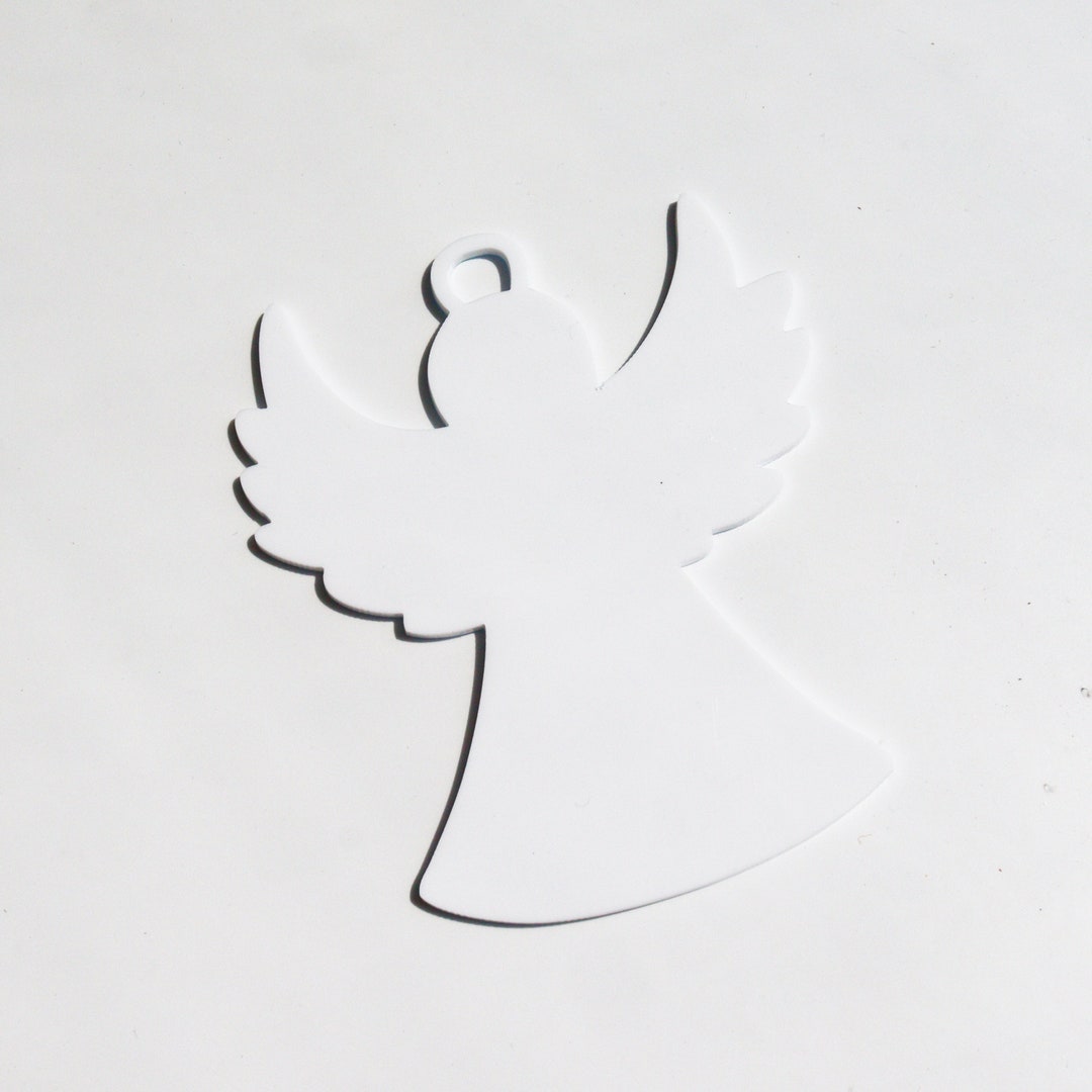 2mm White Acrylic Craft Blanks | Angel Shaped Acrylic Craft Blanks With ...