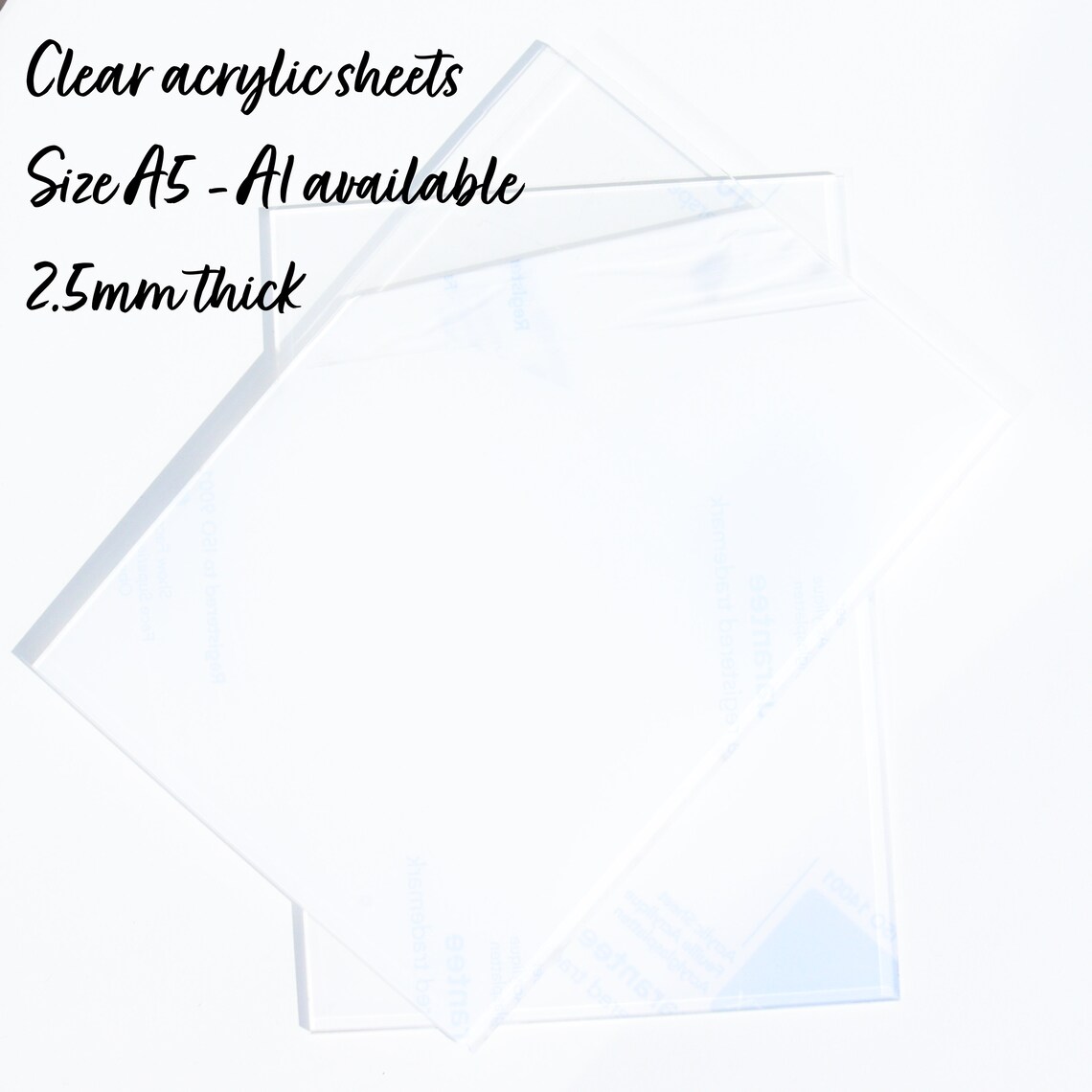 Clear Acrylic Sheets Blank | Acrylic Craft Blanks | A6 - A1 Size Clear ...