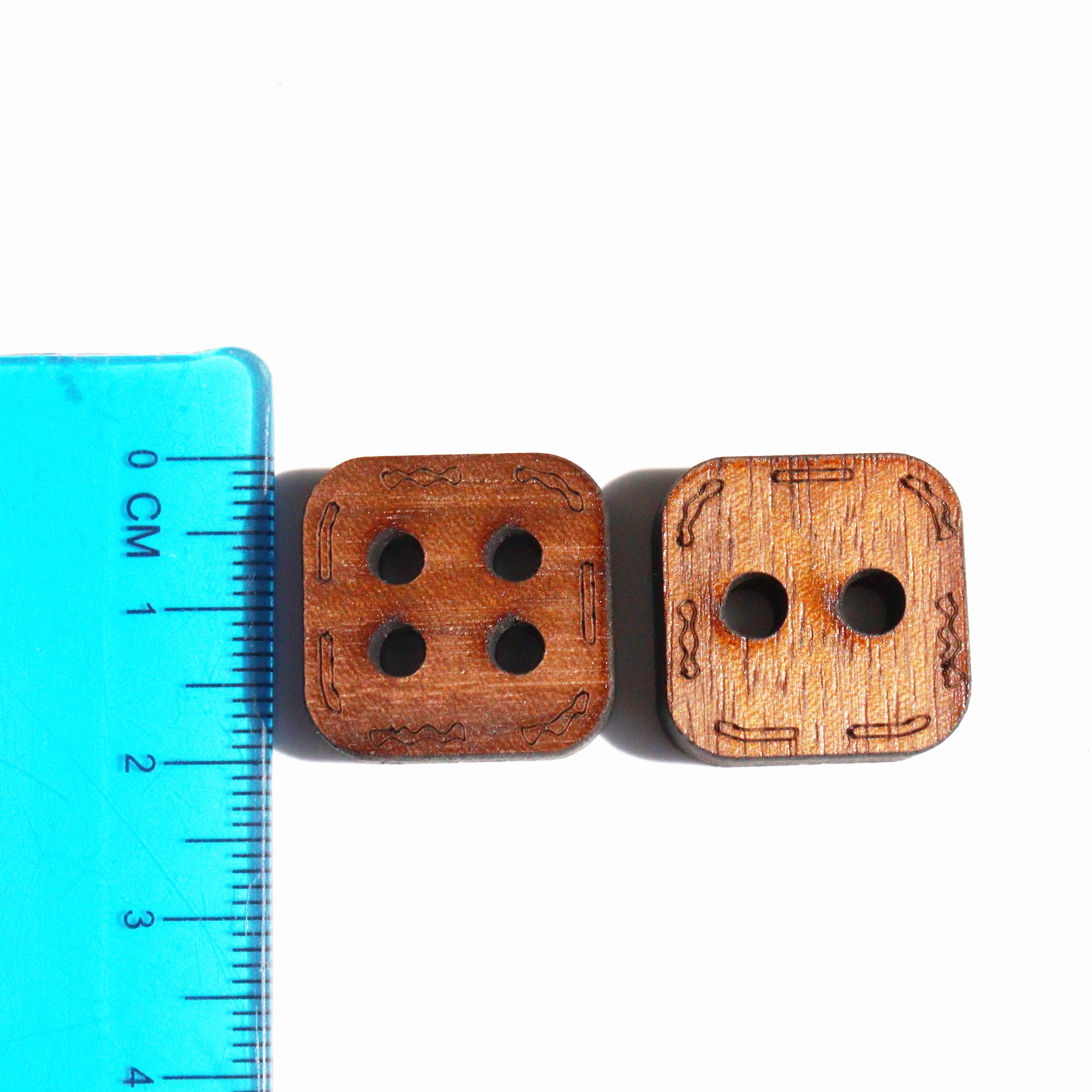 Wooden Buttons| Square Shaped |knitting|sewing|crochet| Craft Pack of ...