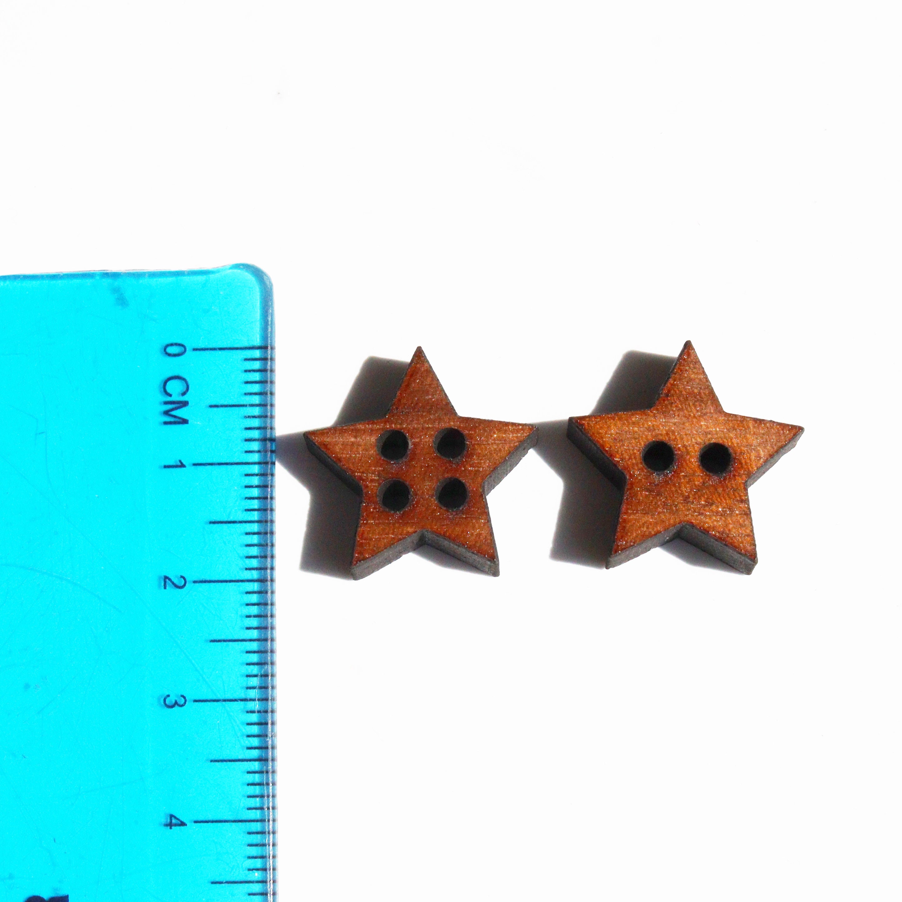 Wooden Buttons| Star Shaped |knitting|sewing|crochet| Craft Pack of 10 ...