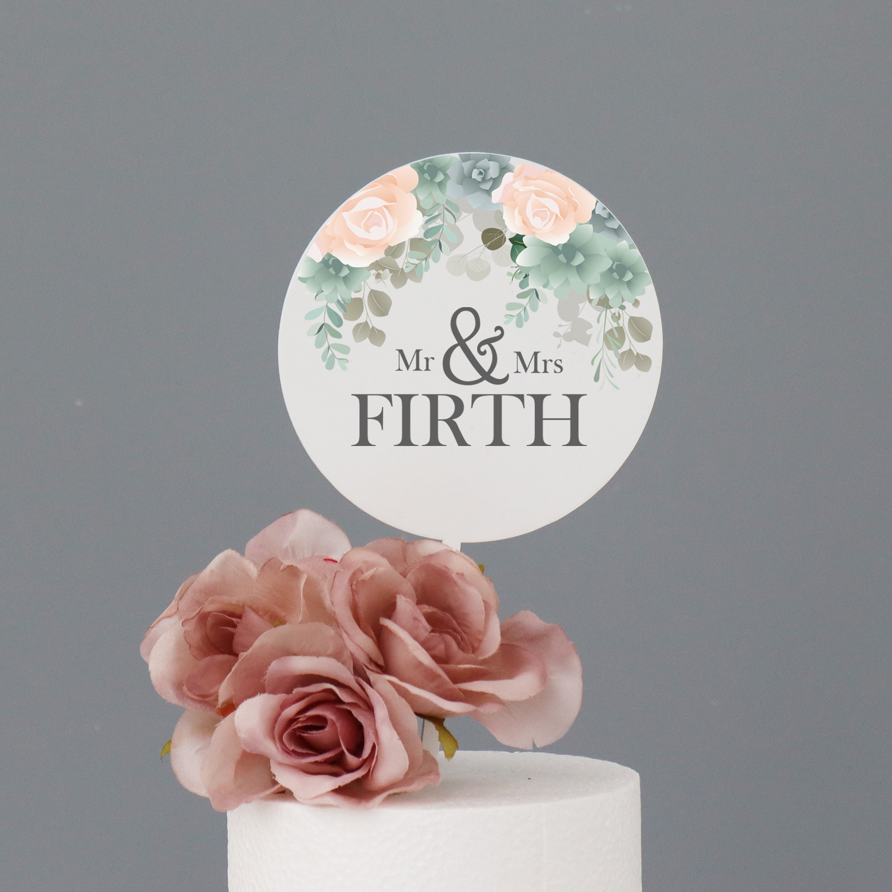 Round Acrylic White Cake Topper Blanks | Perfect for Vinyl | Cake ...