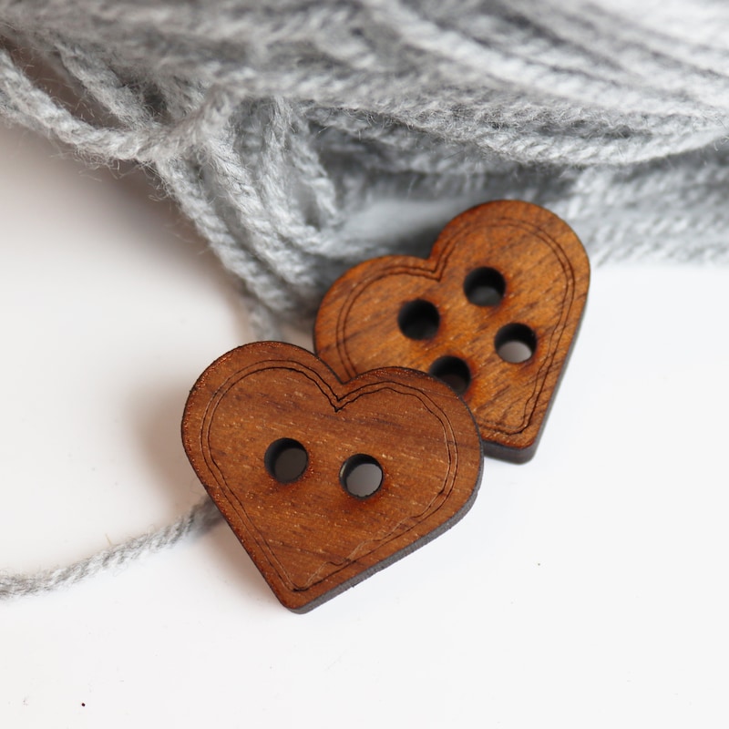 Heart Shape Buttons - Etsy