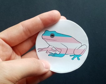 Trans Frog Sticker - Etsy