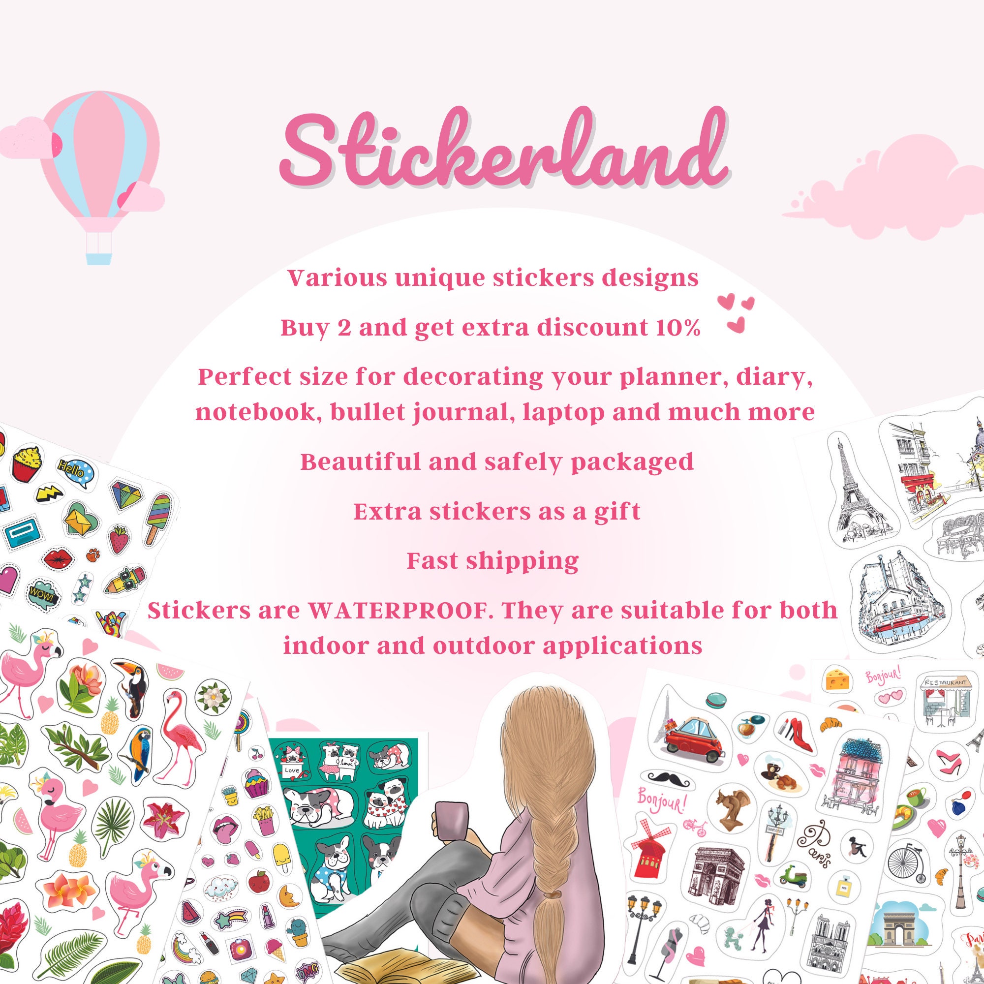 Paris Stickers Aesthetic Stickers Laptop Stickers Vinyl - Etsy