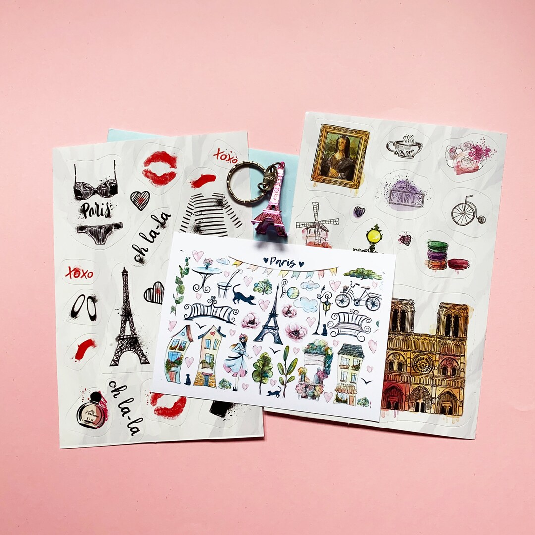 French Stickers Paris Sticker Fashion Sticker Sheet Travel - Etsy