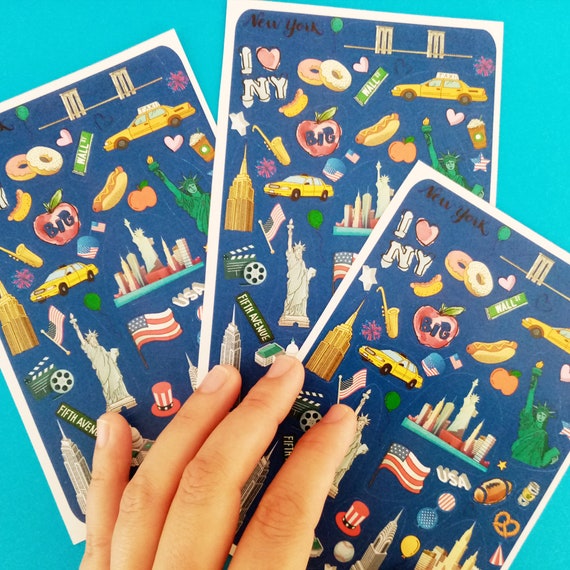 NYC Sticker Pack New York City Sticker Sheet With 27 Decals - Etsy