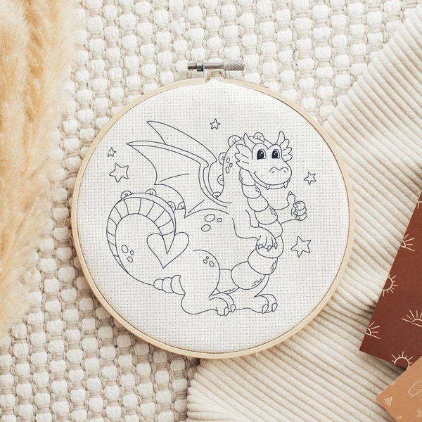Dragon Hand Embroidery Pattern - Etsy