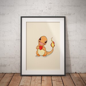 Pokémon Charmander Heart - Valentine - Digital Print - Etsy