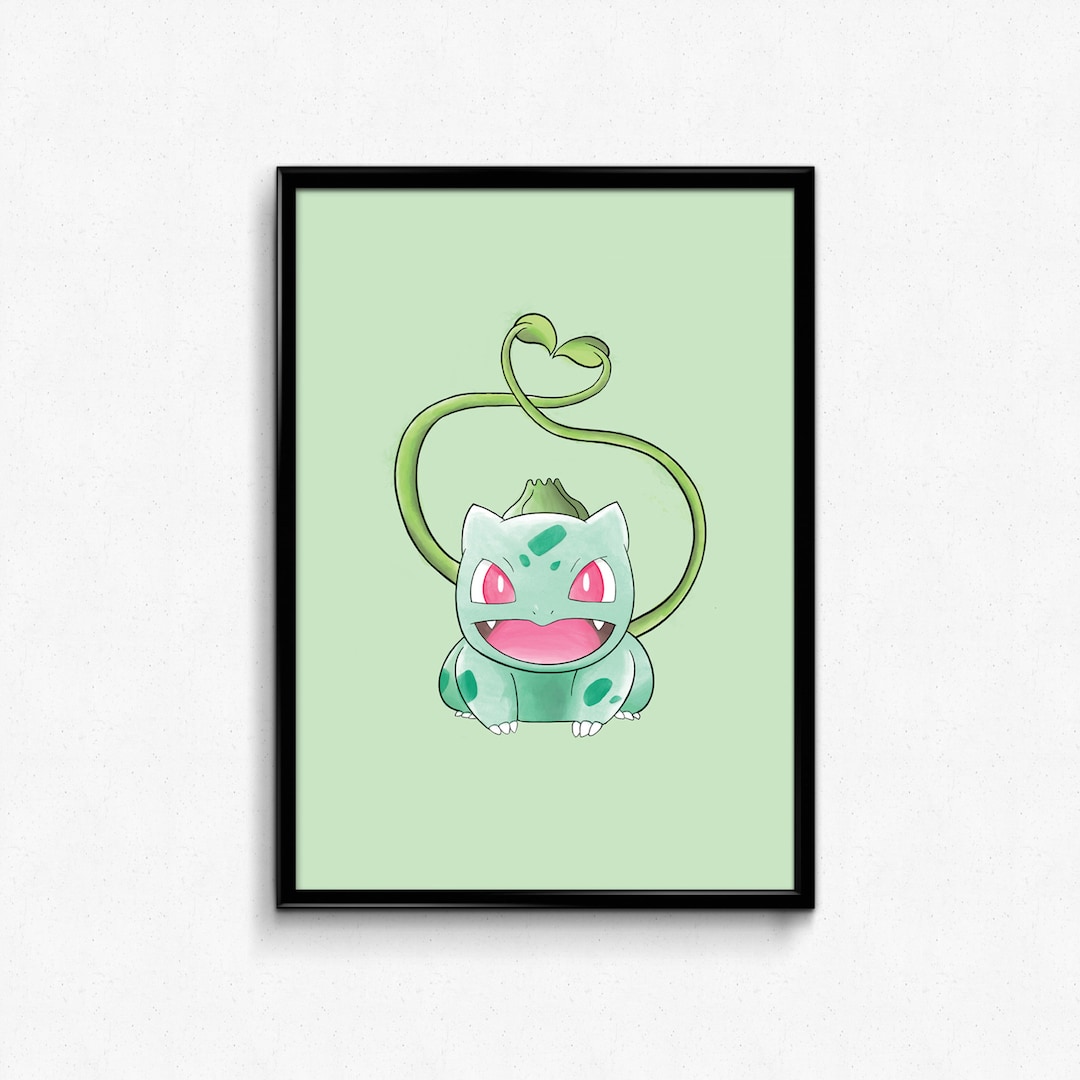 Pokémon Bulbasaur Heart Valentine Digital Print (Instant Download) - Etsy