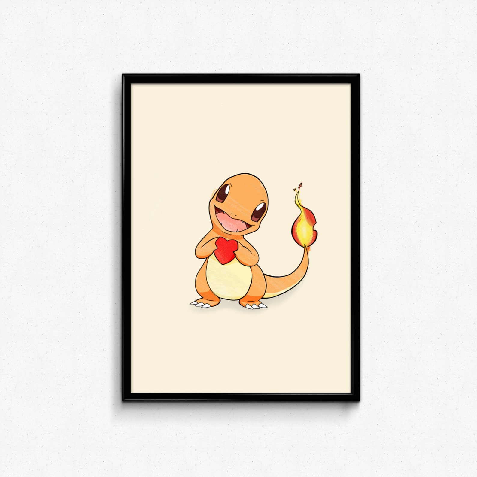 Pokémon Charmander Heart - Valentine - Digital Print - Etsy