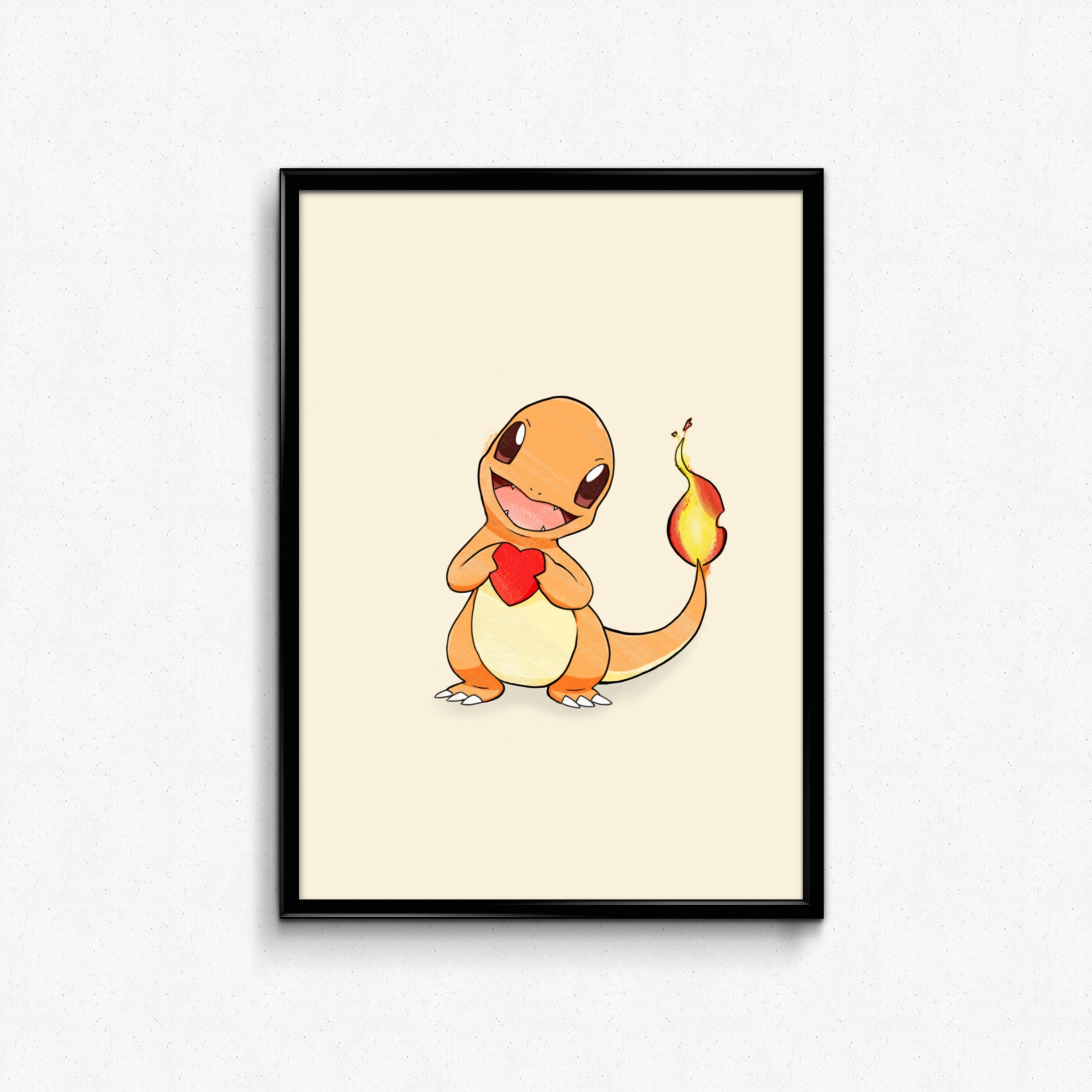Pokémon Charmander Heart - Valentine - Digital Print - Etsy