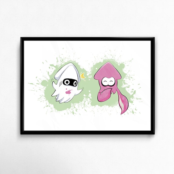 Splatoon & Mario Squid Digital Print | Etsy