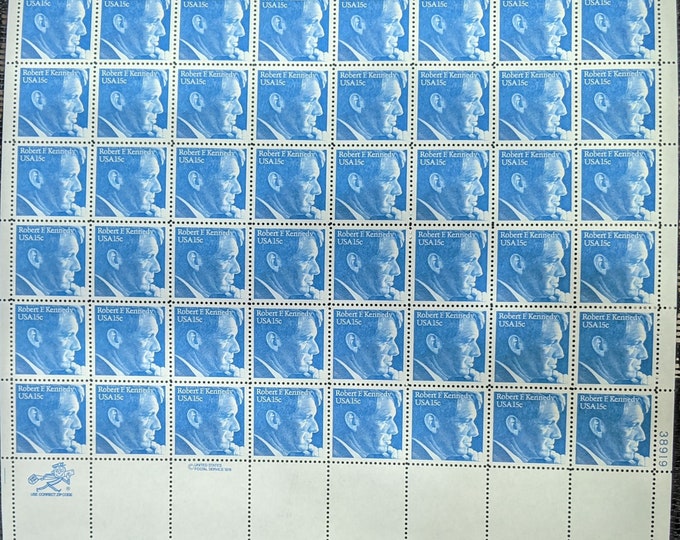 US 1979 Robert F. Kennedy 15 Cent Stamp Sheet Scott's #1770 - Etsy