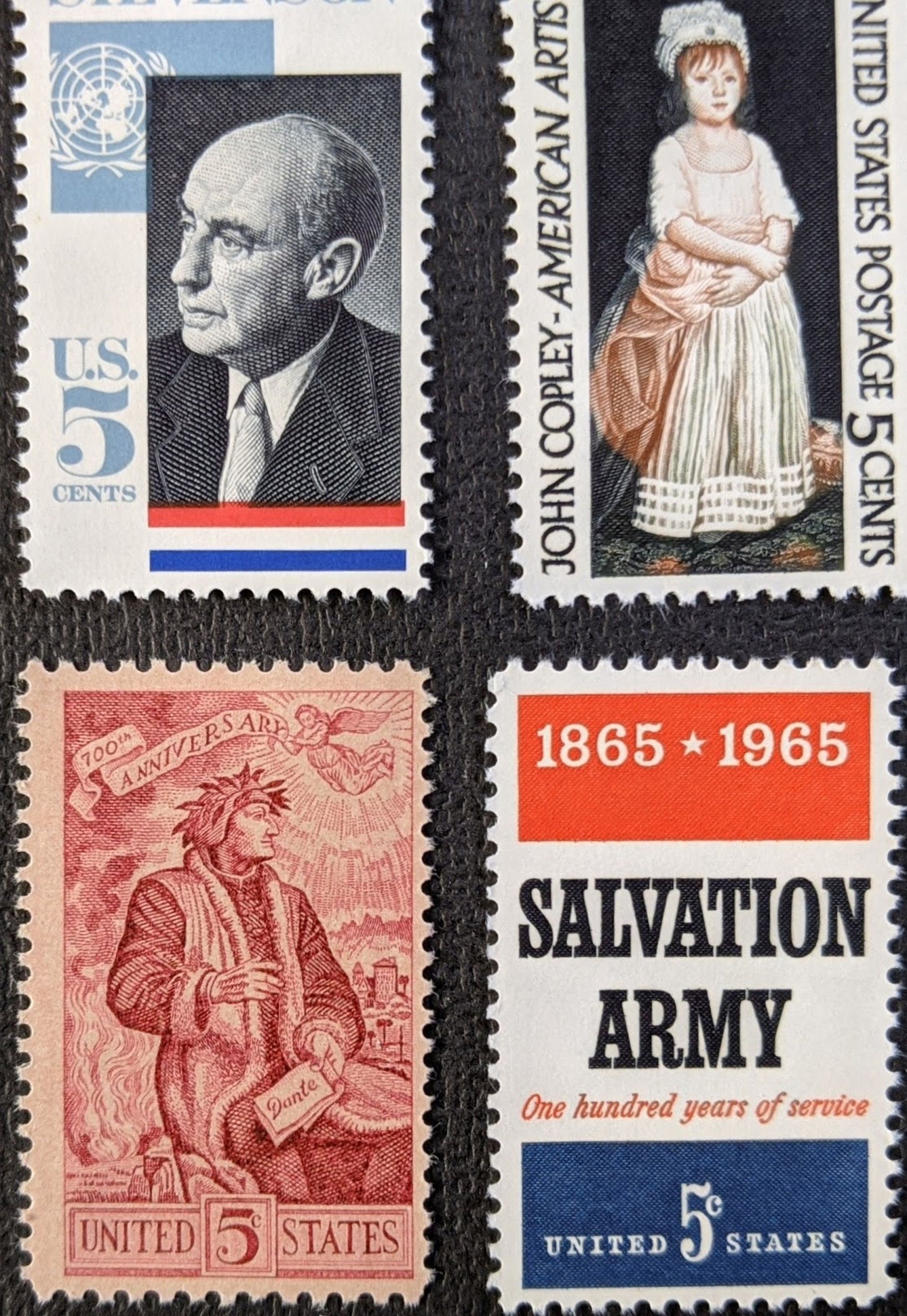 16 Unhinged 1965 5 Cent US Stamps #1261-1276 Mint Condition - Etsy