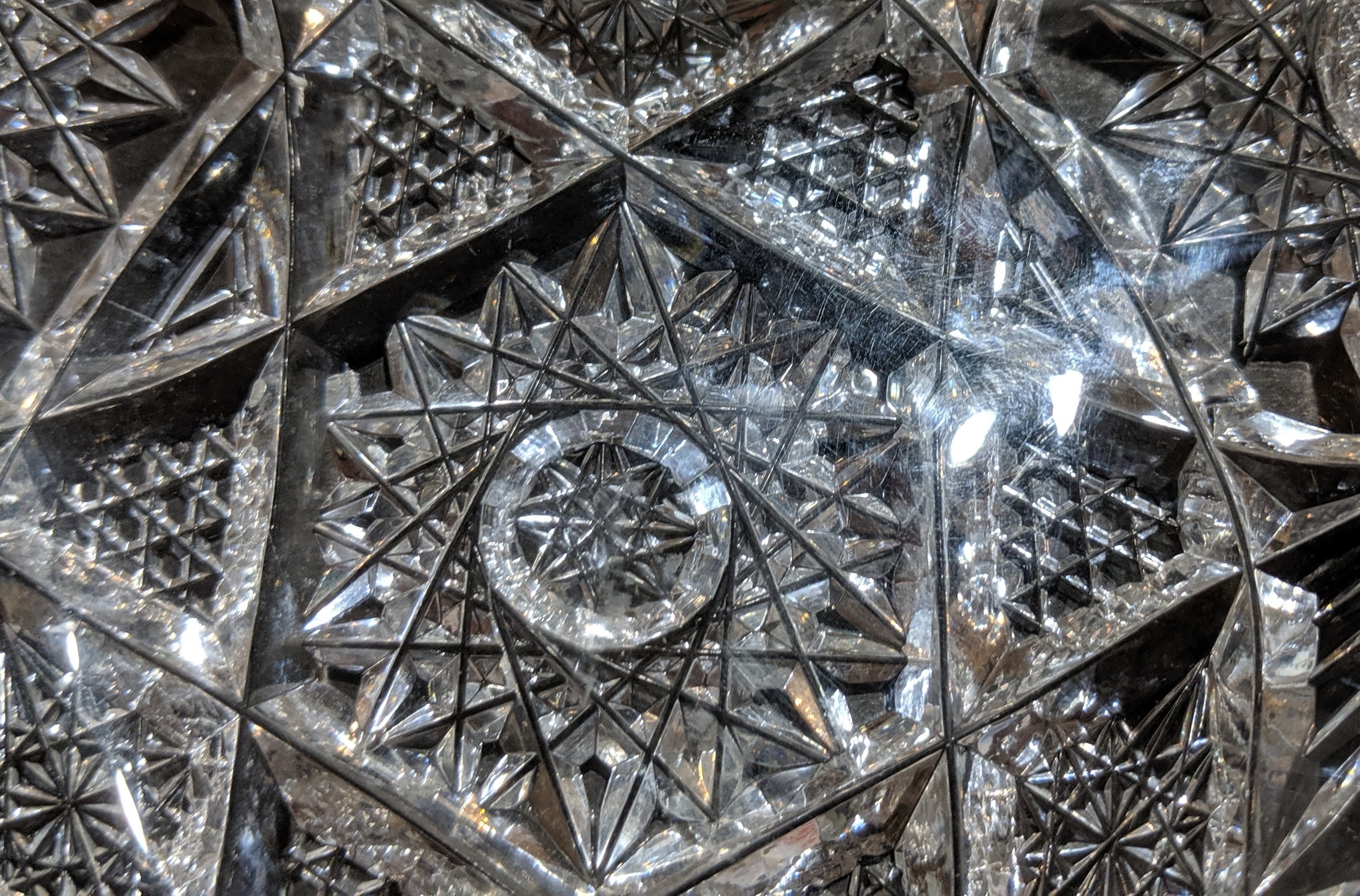 6 Inch American Cut Crystal Relish Dish Rare Triangular Shape - Etsy