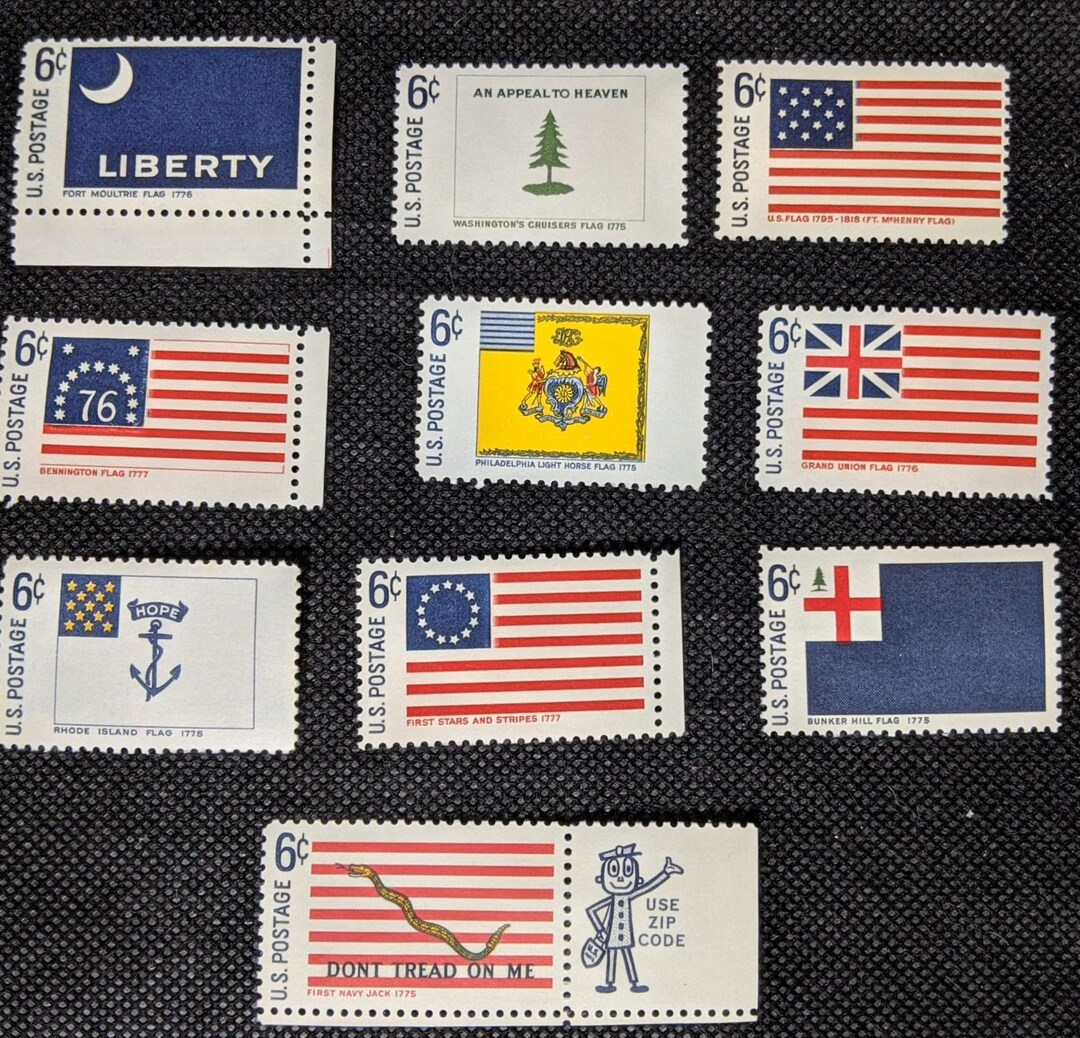 10 Unhinged 6 Cent US Stamps 1968 #1345-1354 Mint Condition - Etsy