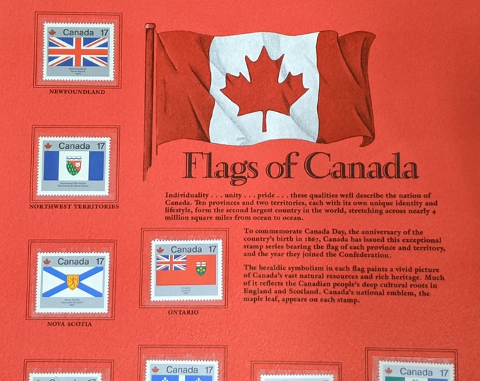 Flags of Canada Centennial Issue 1867-1967 Stamps - Etsy