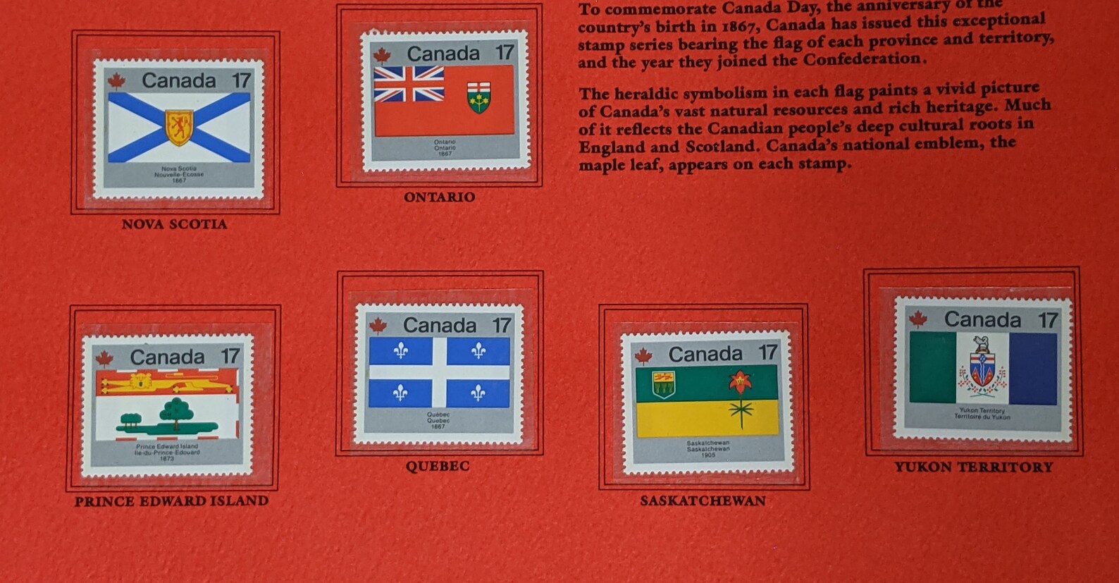 Flags of Canada Centennial Issue 1867-1967 Stamps | Etsy