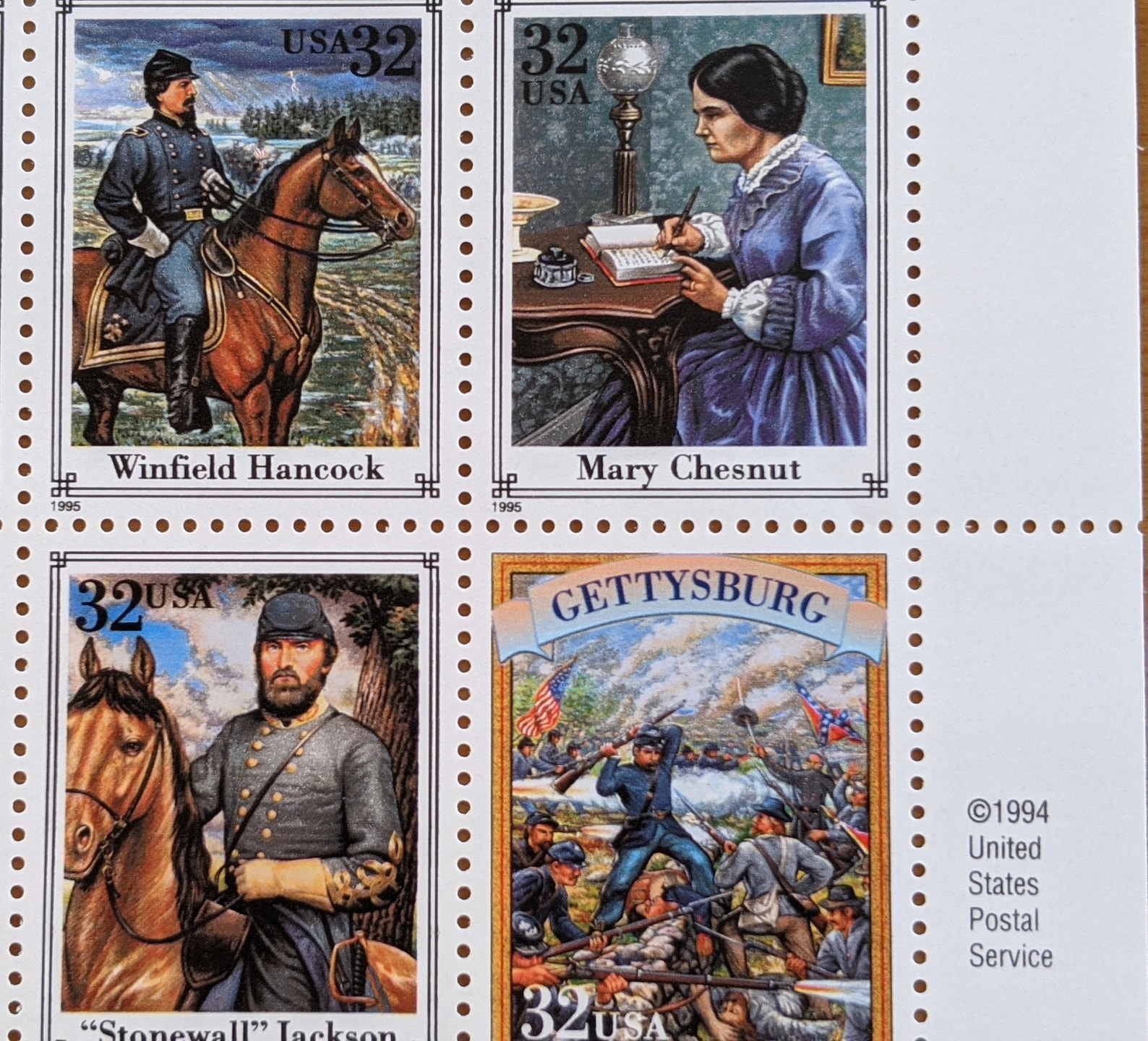 US 1995 32 Cent Stamps Civil War Scott's #2975a-t - Etsy
