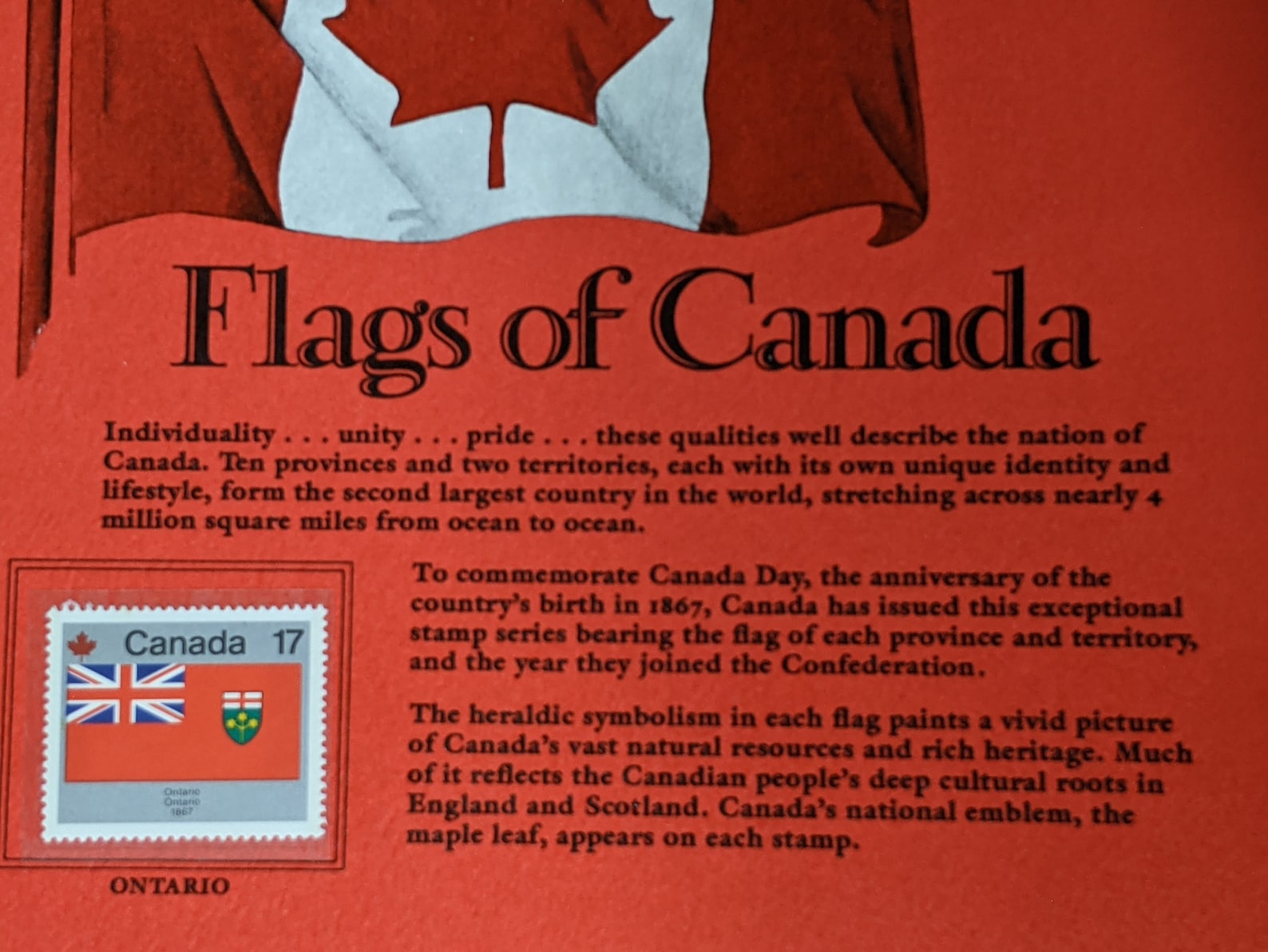 Flags of Canada Centennial Issue 1867-1967 Stamps | Etsy
