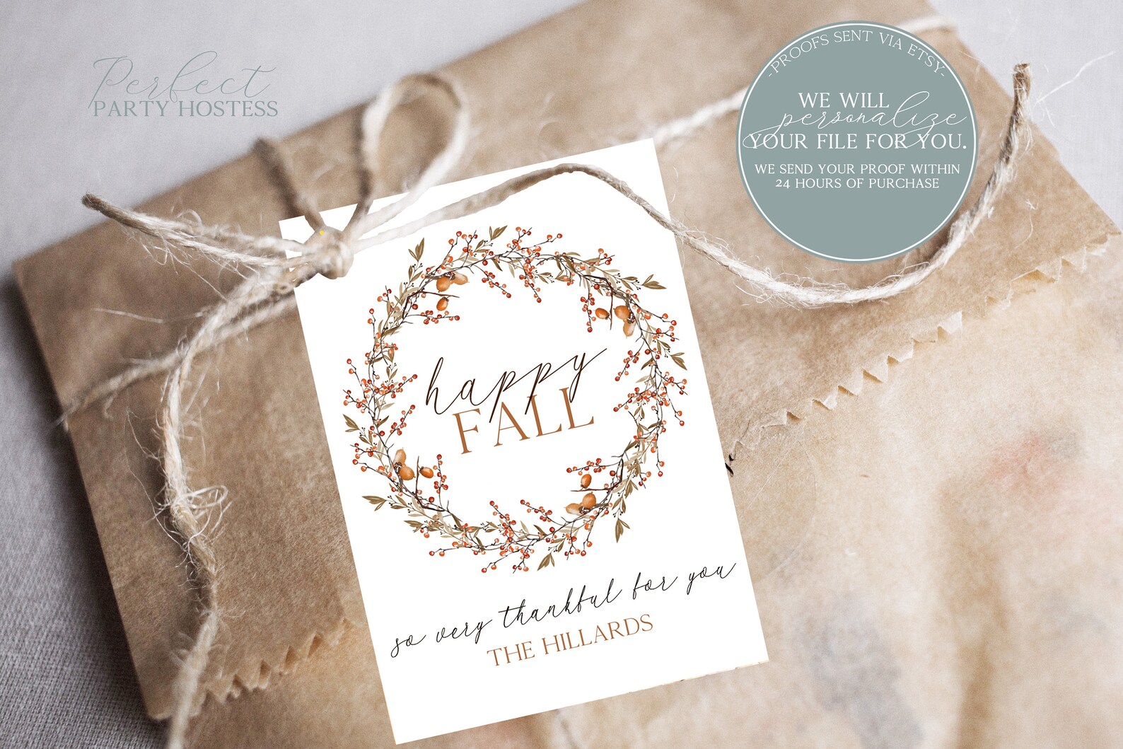 Happy Fall Gift Tags Fall Wreath Gift Tags Fall Appreciation - Etsy