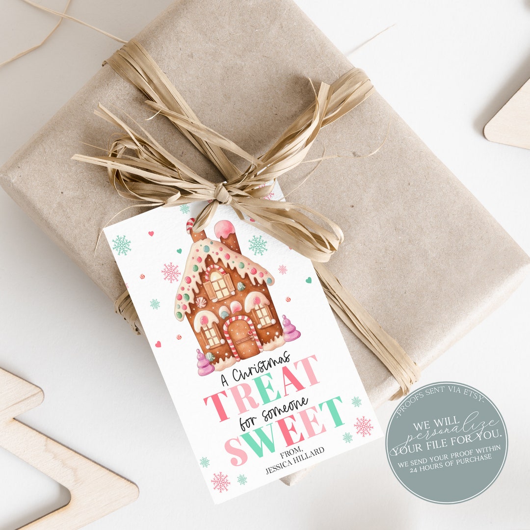 Printable Gingerbread House Treat Tags Printable Holiday Gift Tag ...