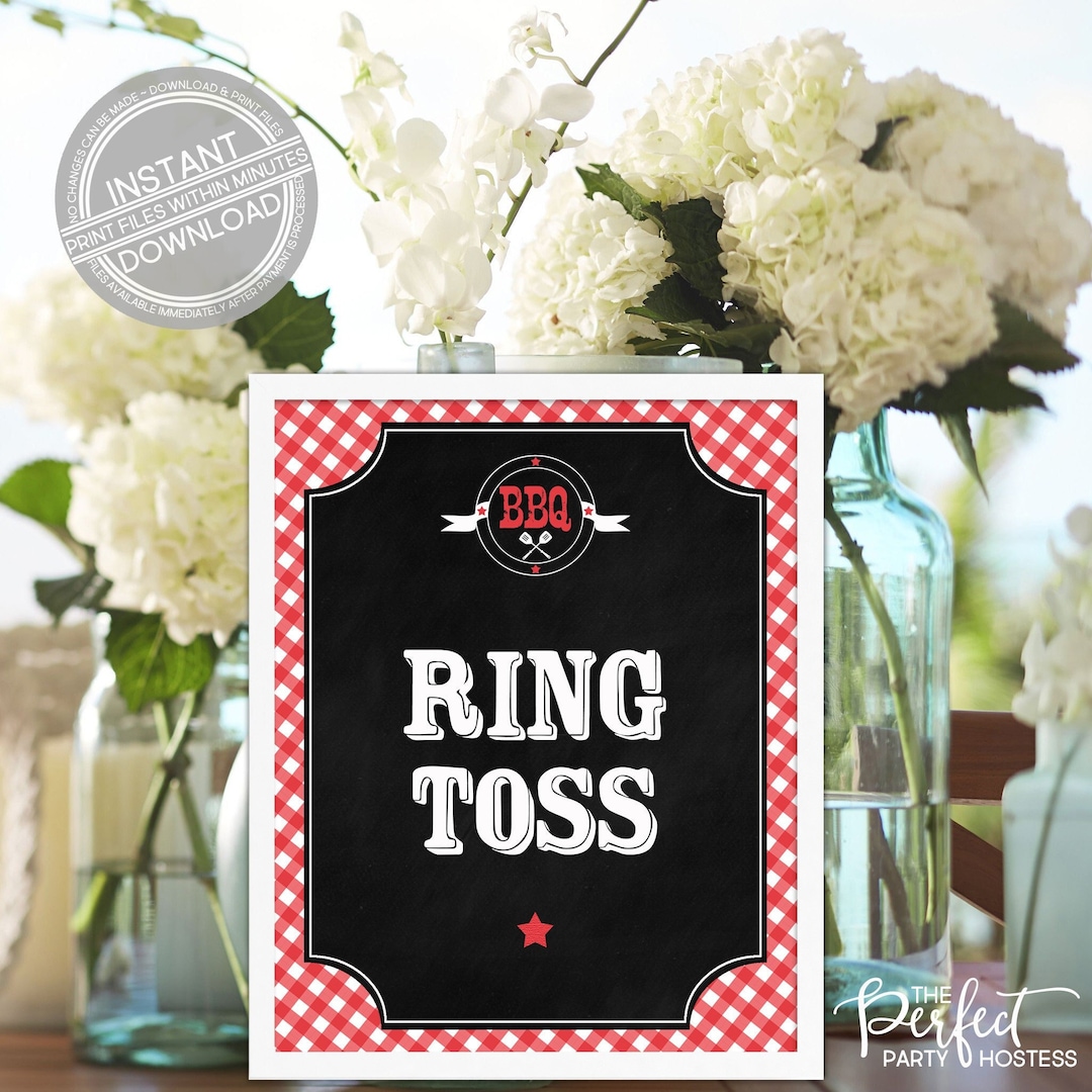 Ring Toss Game, Ring Toss Game Sign, Backyard Game Signs, Instant ...
