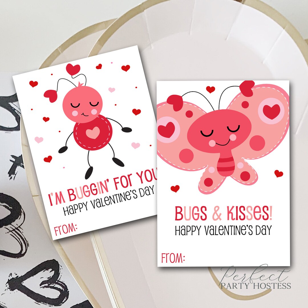 Hugs and Kisses Valentine's Day Card, Buggin' for You Valentine's Day ...