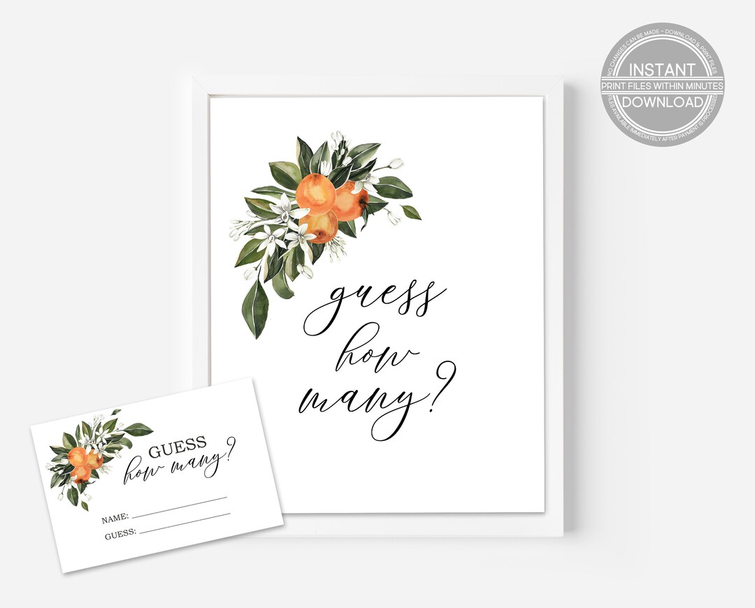 Guess How Many Sign, Guess How Many, How Many Bridal Shower Game, How ...