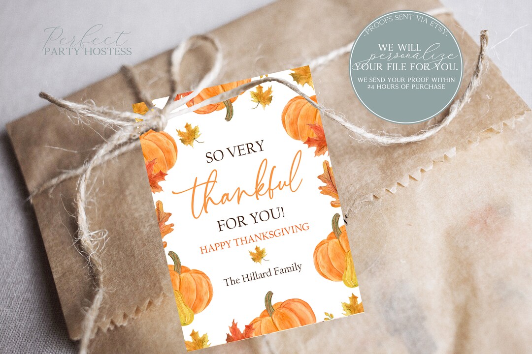 So Very Thankful for You Gift Tags Fall Grateful Gift Tags Fall ...