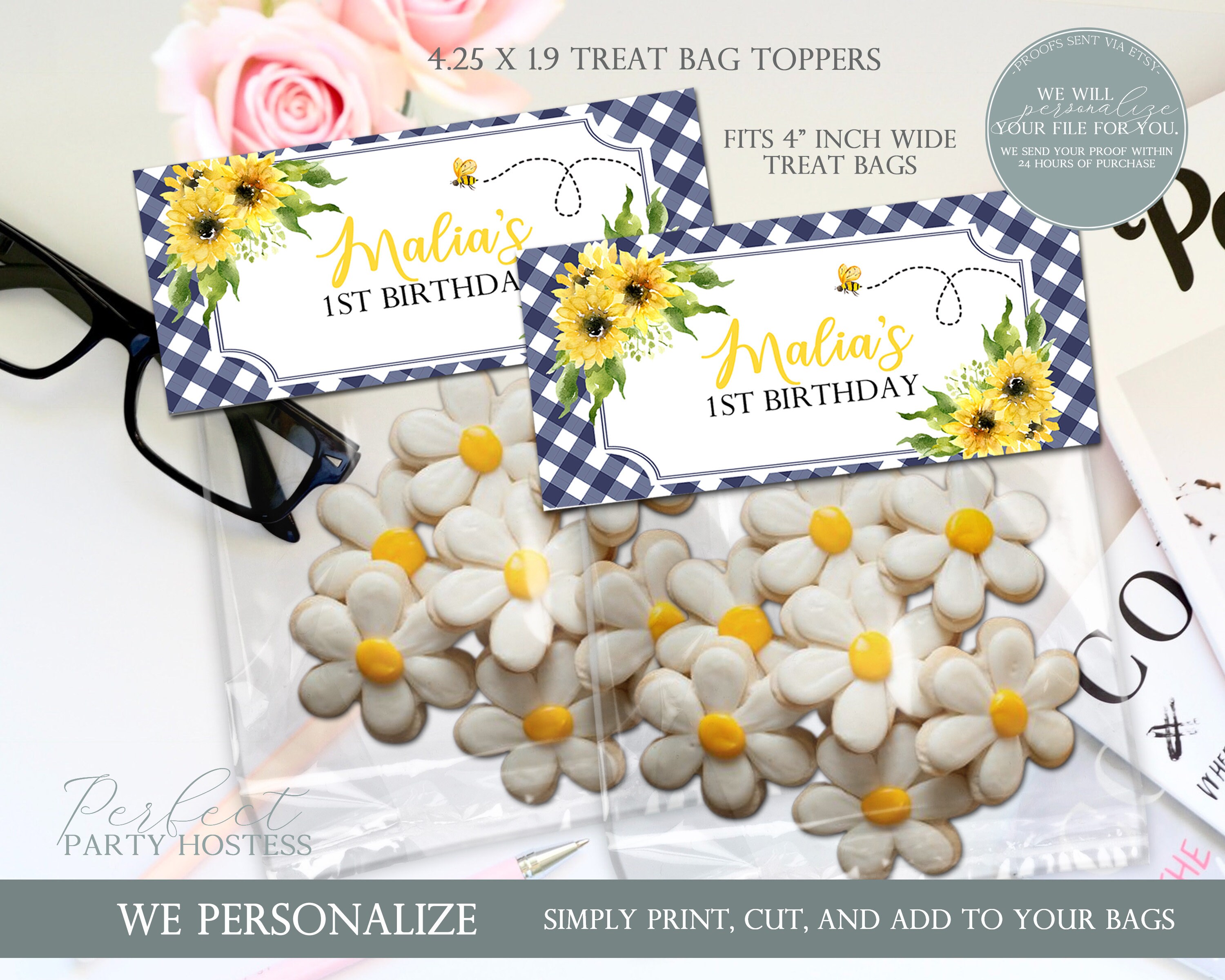 Birthday Treat Bag Toppers Printable Bag Topper Candy Bag Labels ...