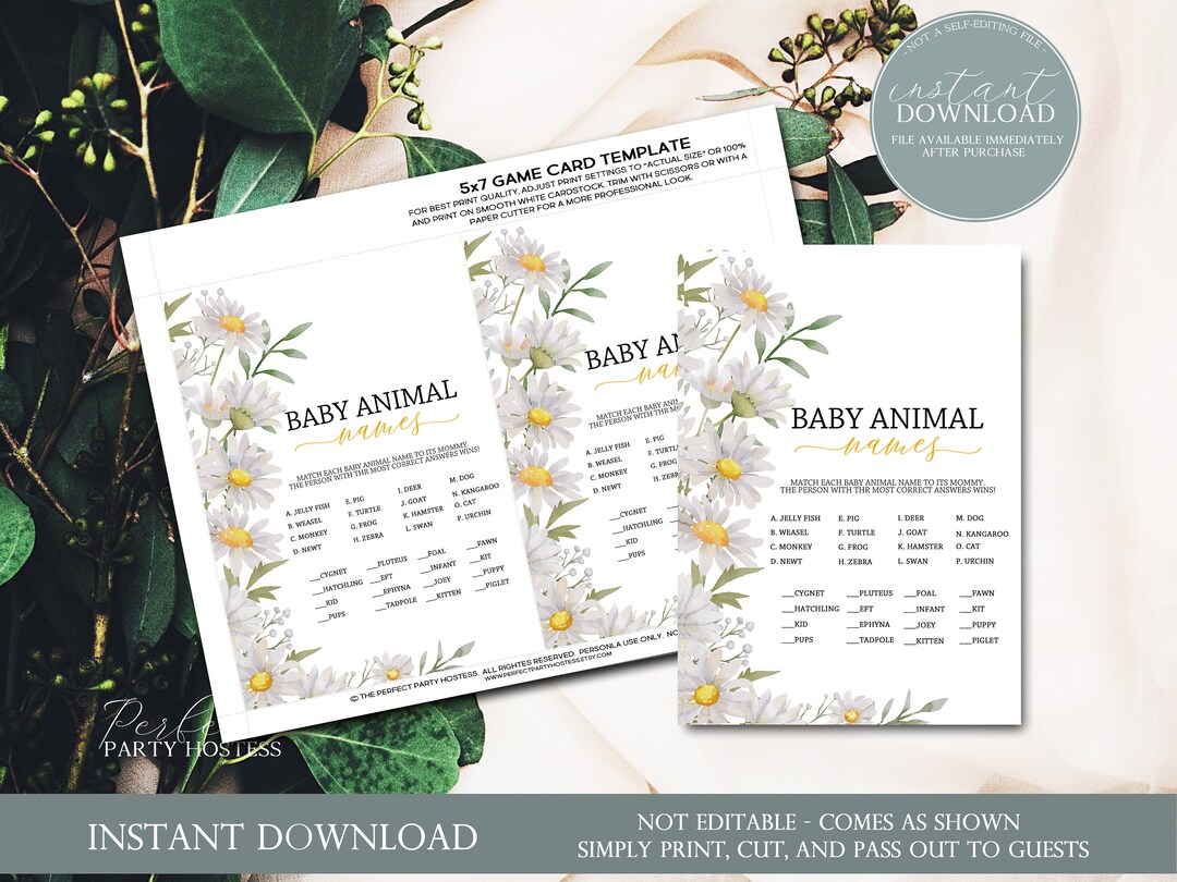 Baby Animal Name Game, Who is My Mommy, Printable Games, Baby Animal ...