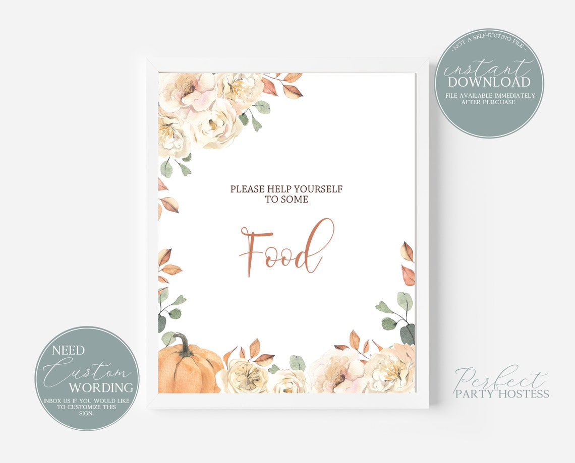 Food Sign Food Sign Printable Food Sign Food Table Baby - Etsy
