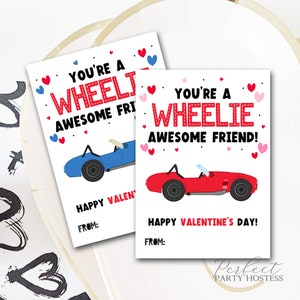 You Are a Wheelie Awesome Friend Valentine's Day Card, Race Car ...