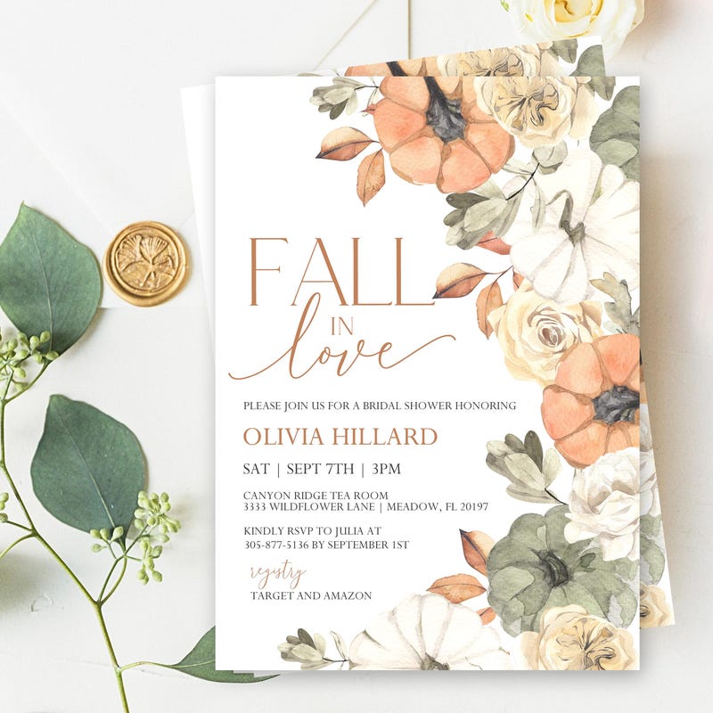 Fall in Love Invitation - Etsy
