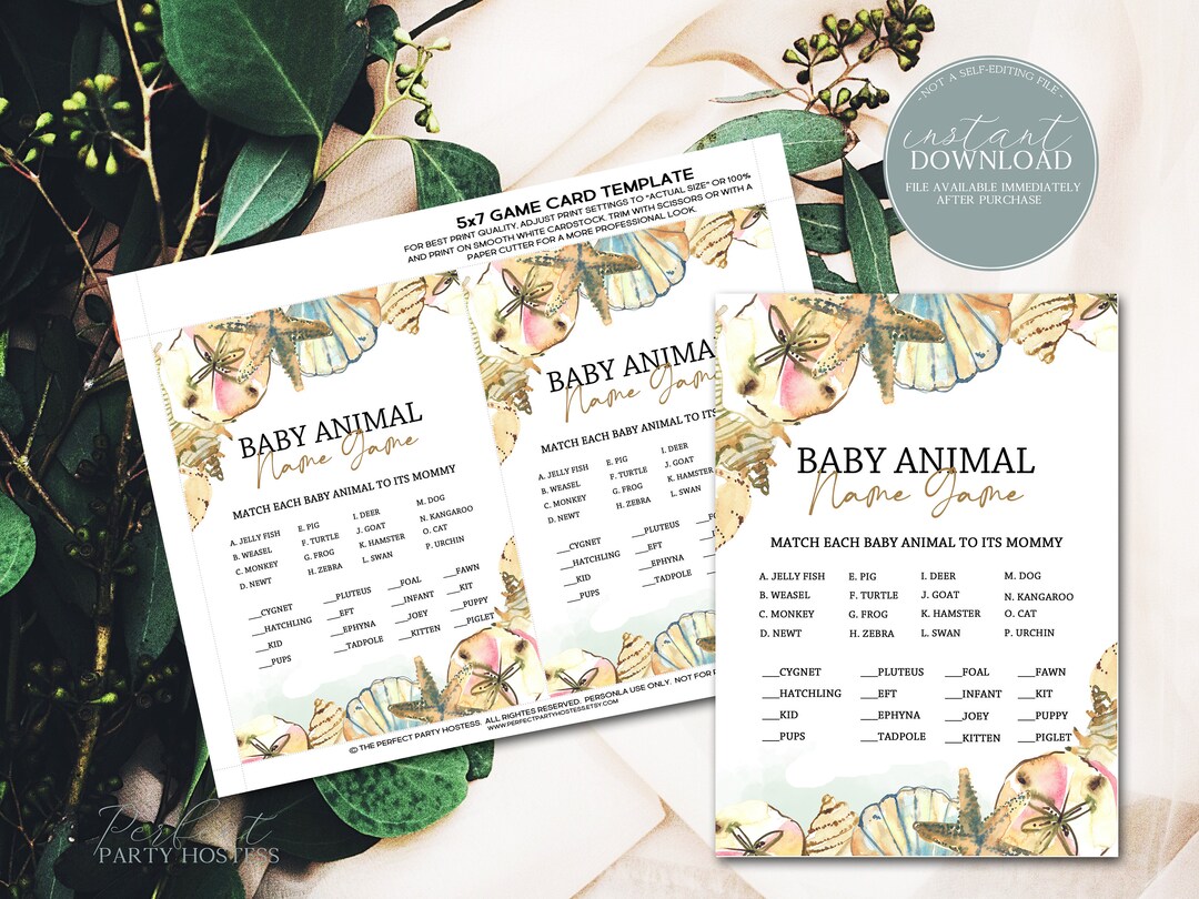 Baby Animal Name Game, Who is My Mommy, Printable Games, Baby Animal ...