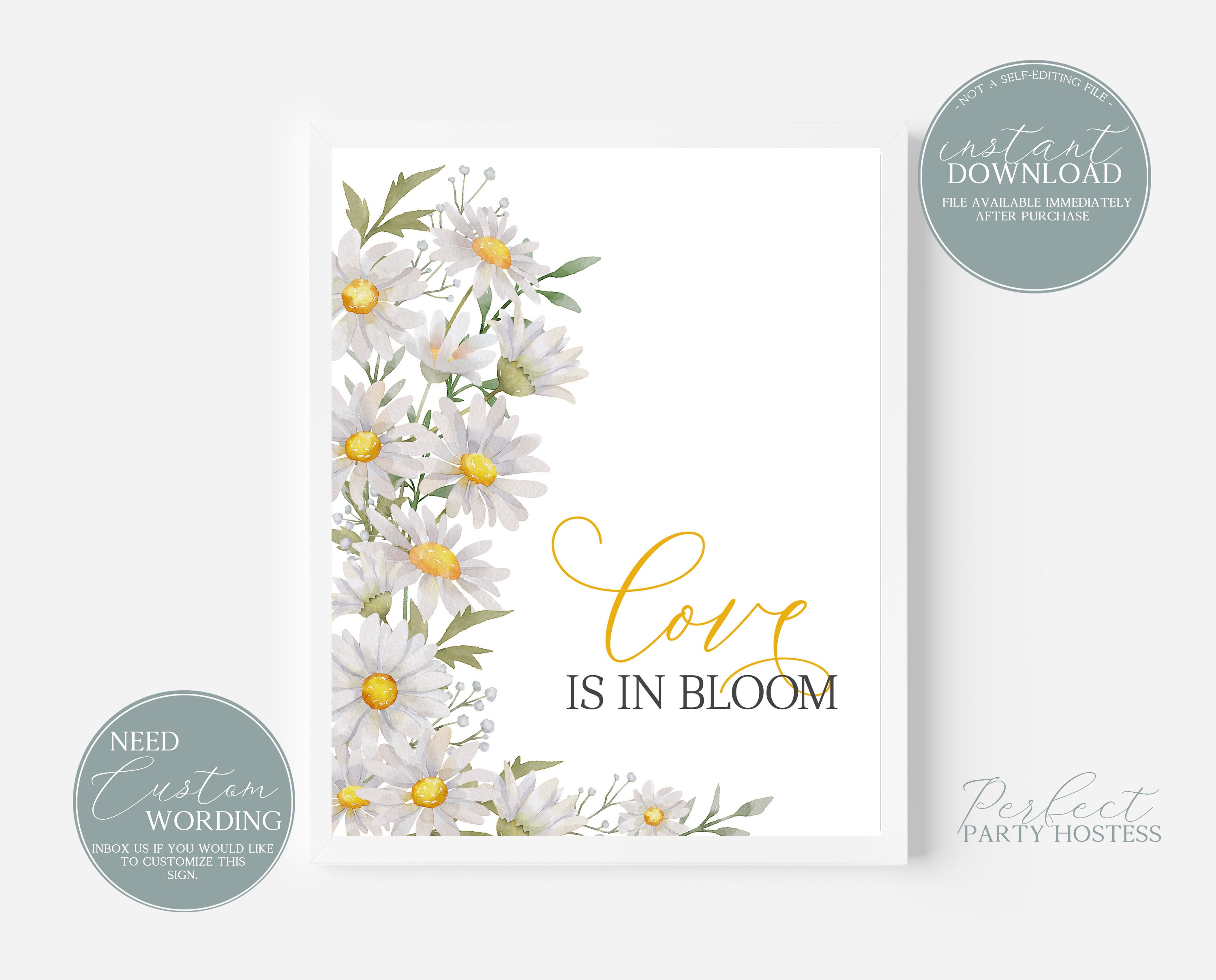 8X10 Love is in Bloom Sign Printable, Love is in Bloom Bridal Shower ...