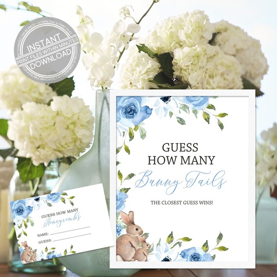 Guess How Many Bunny Tails Sign Guess How Many Honeycombs | Etsy