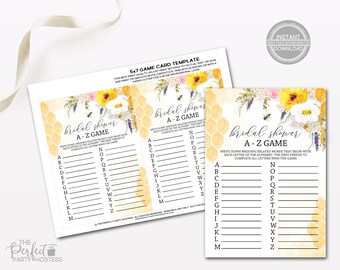Abc Bridal Shower Game - Etsy