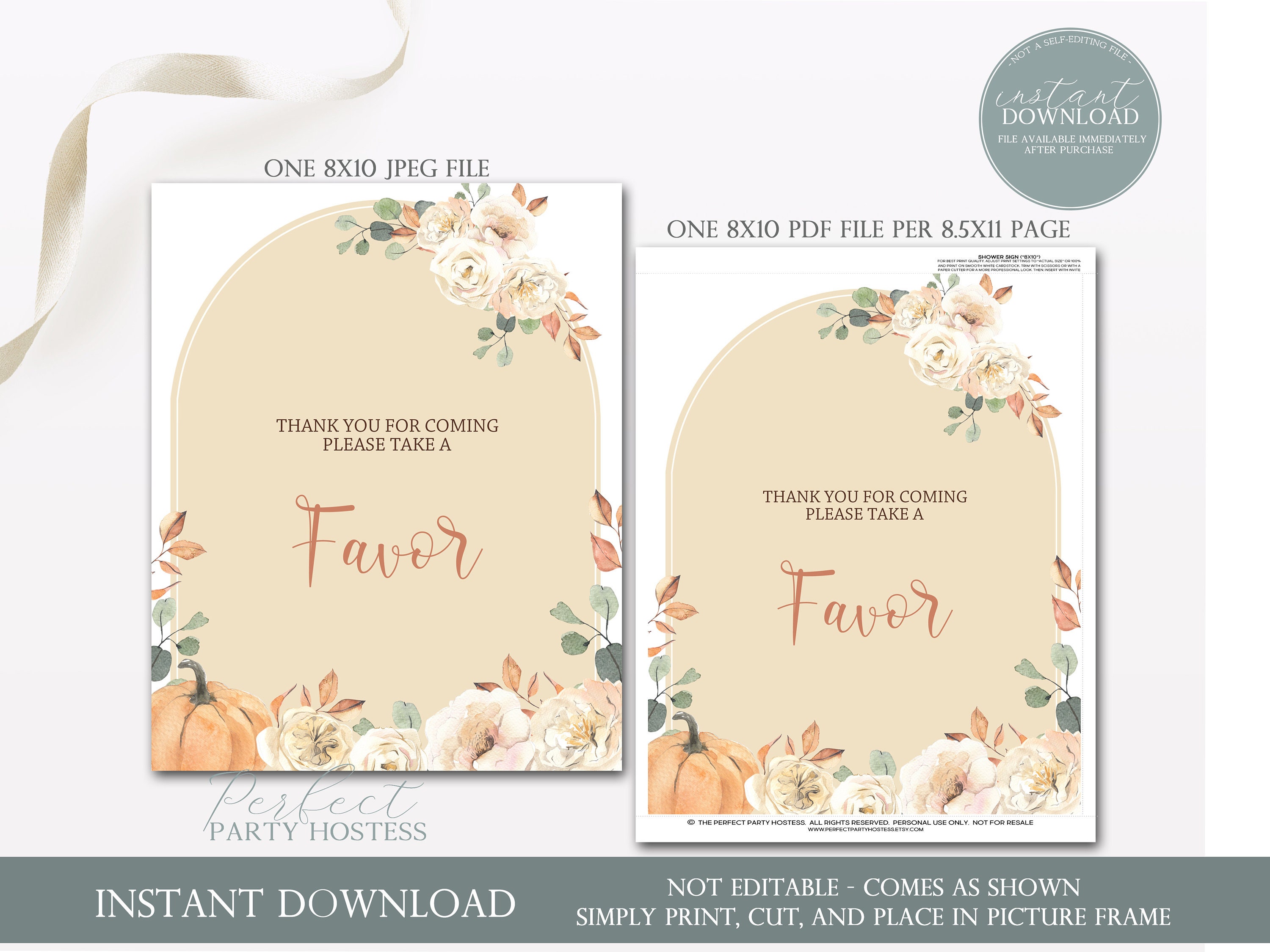 Printable Favor Sign Favor Table Sign Printable Treat Sign - Etsy