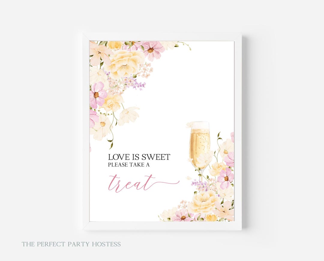 Printable Treat Sign, Love is Sweet Please Take a Treat, Printable ...