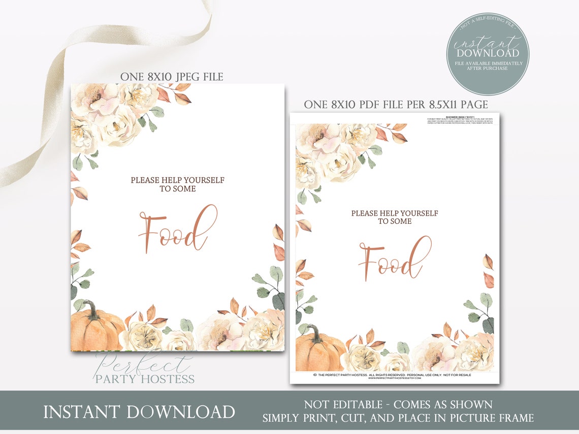 Food Sign Food Sign Printable Food Sign Food Table Baby - Etsy