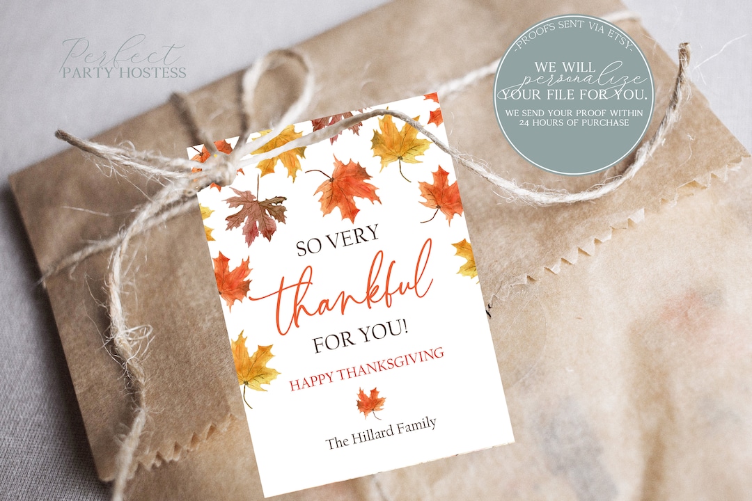 Fall Leaves Gift Tags Fall Thankful Gift Tags Fall Teacher Appreciation ...