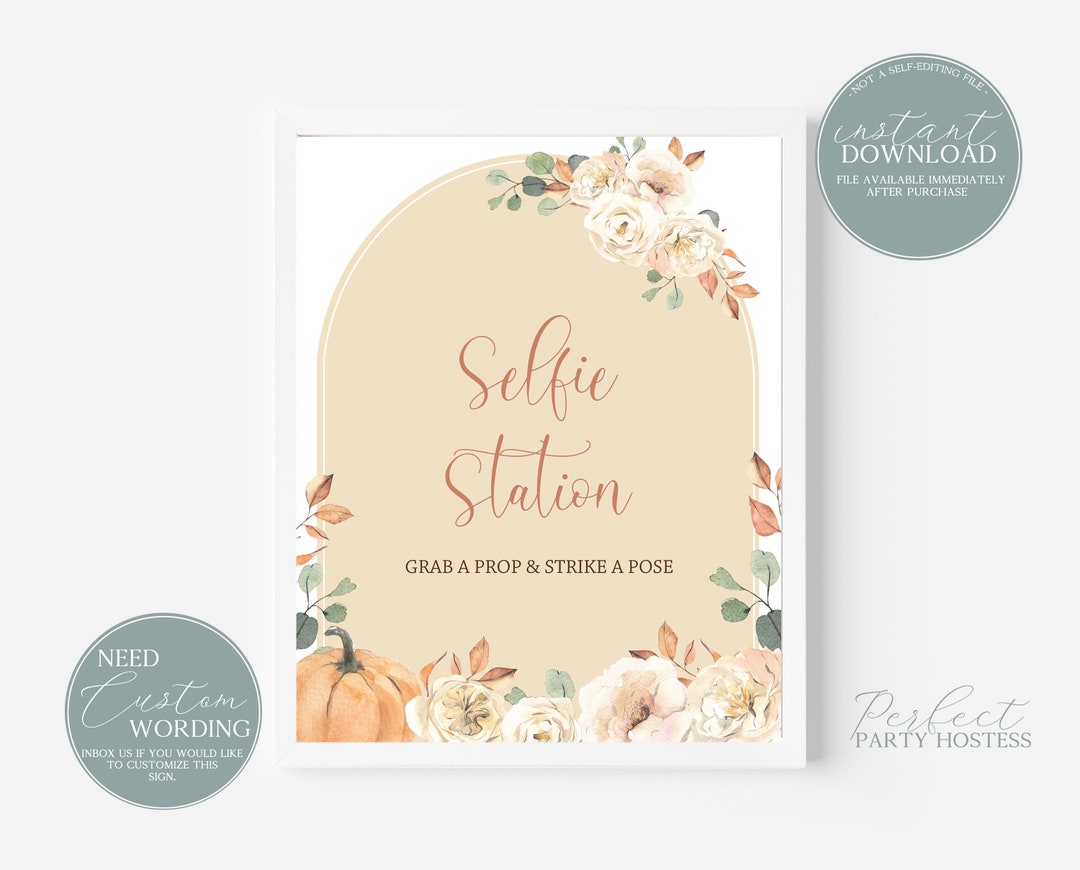 Boho Selfie Station Sign Printable Photo Booth Sign Printable Sign ...
