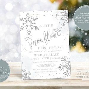 Printable Snowflake Favor Sign Favor Table Sign Little - Etsy