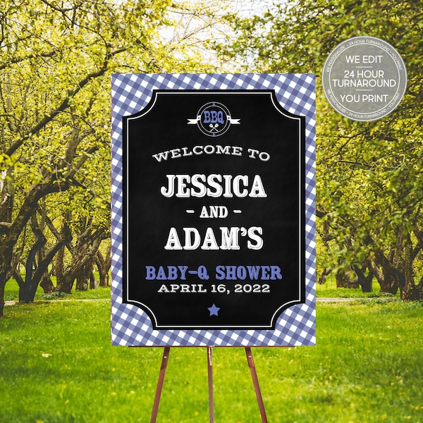 Blue Baby Bbq Sign - Etsy
