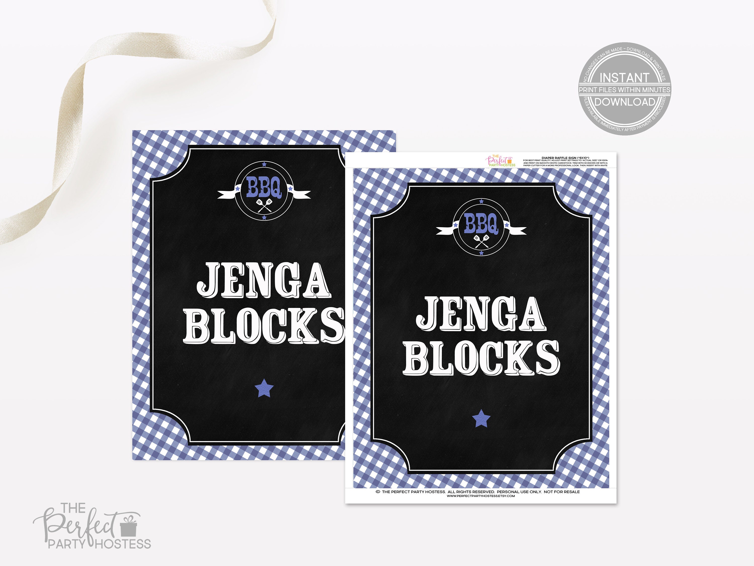 Jenga Game Jenga Game Sign Printable Baby Shower Games - Etsy