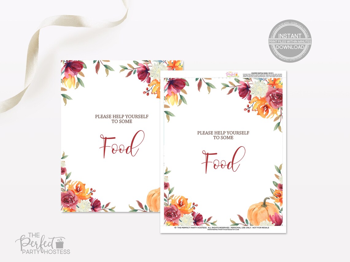 Food Sign Food Sign Printable Food Sign Food Table Baby - Etsy